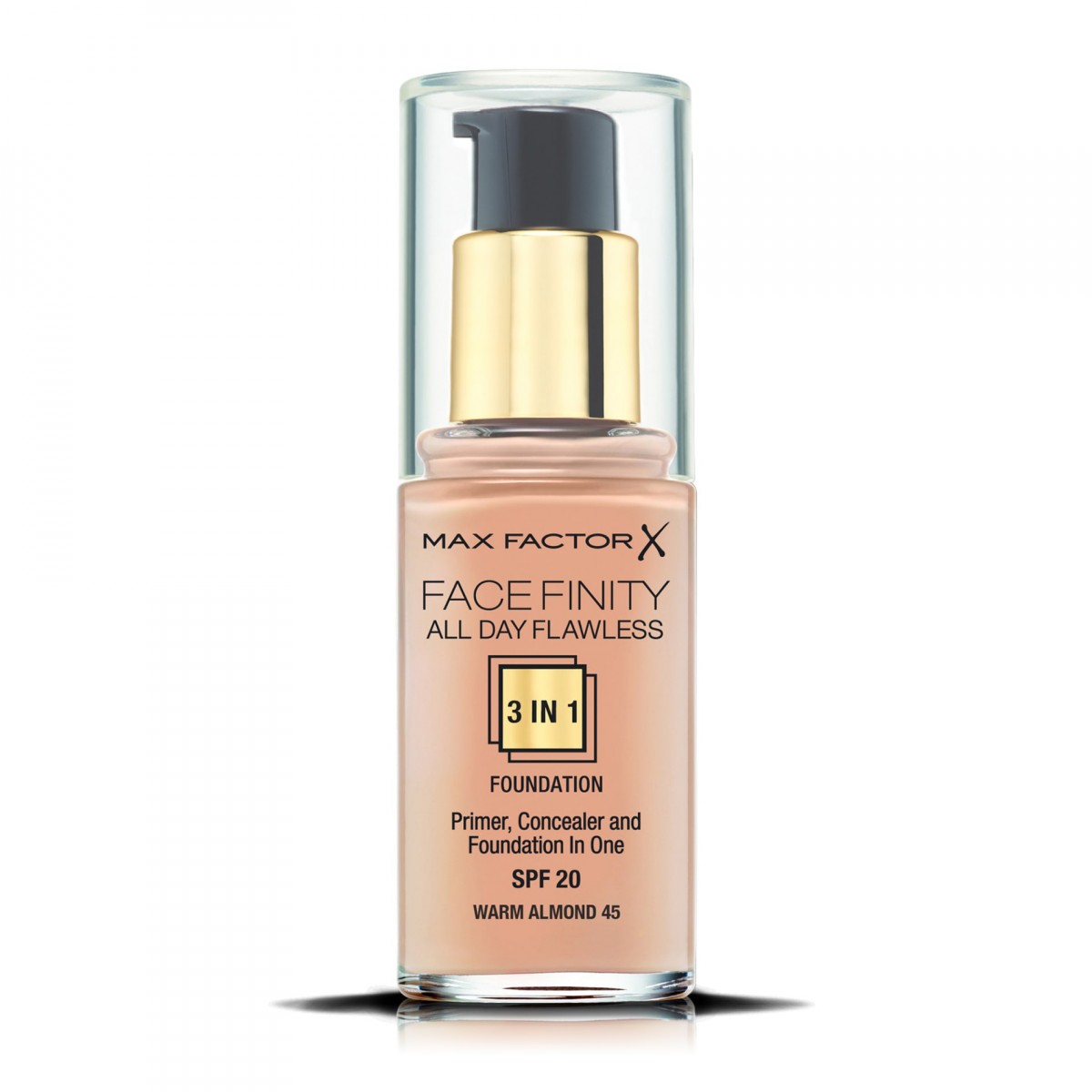 Max Factor Facefinity All Day Flawless 3-In-1 Foundation - 45 Warm Almond